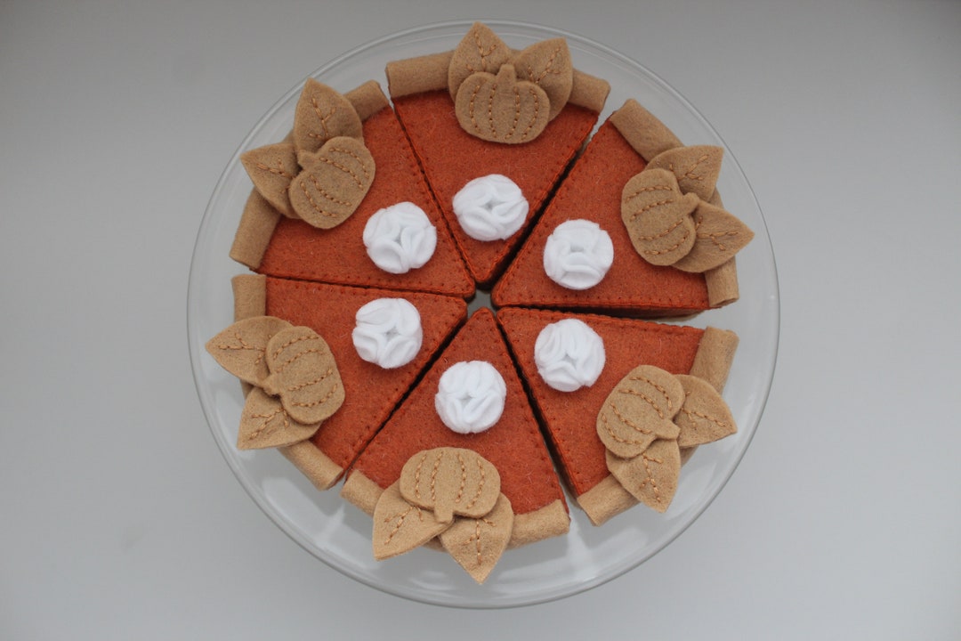 Felt Pumpkin Pie Slice, Felt Food, Thanksgiving Pie, Felt Pie, Play ...
