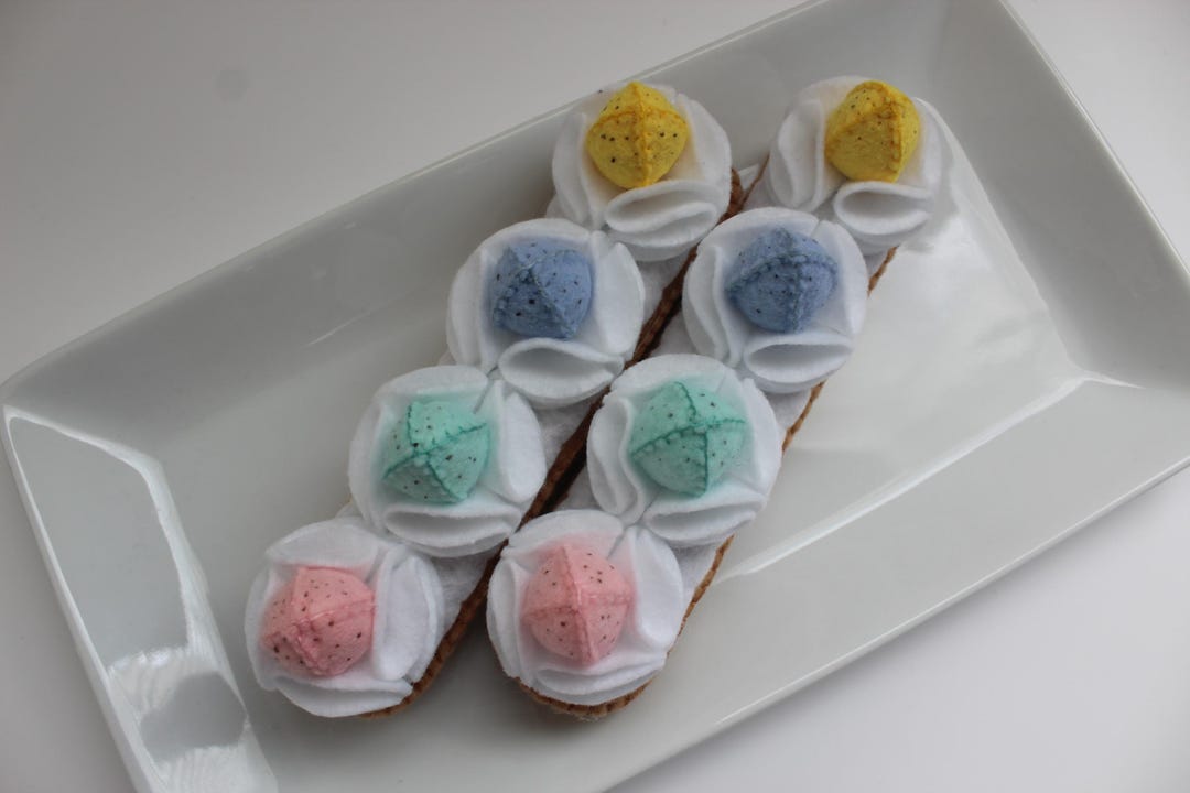 Template, Felt Food Template, Felt Food, Play Kitchen, Easter Eclair ...