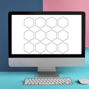 Hexagonal Thinking Blank Template - Etsy
