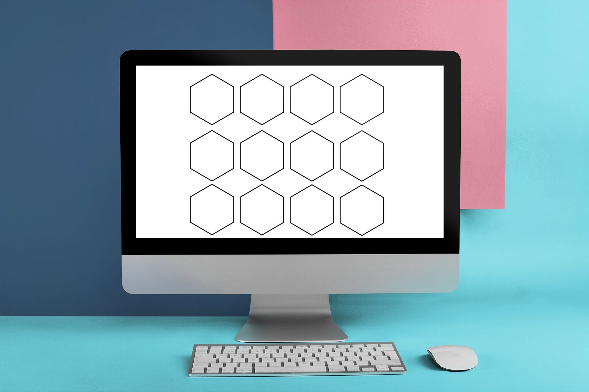 Hexagonal Thinking Blank Template - Etsy