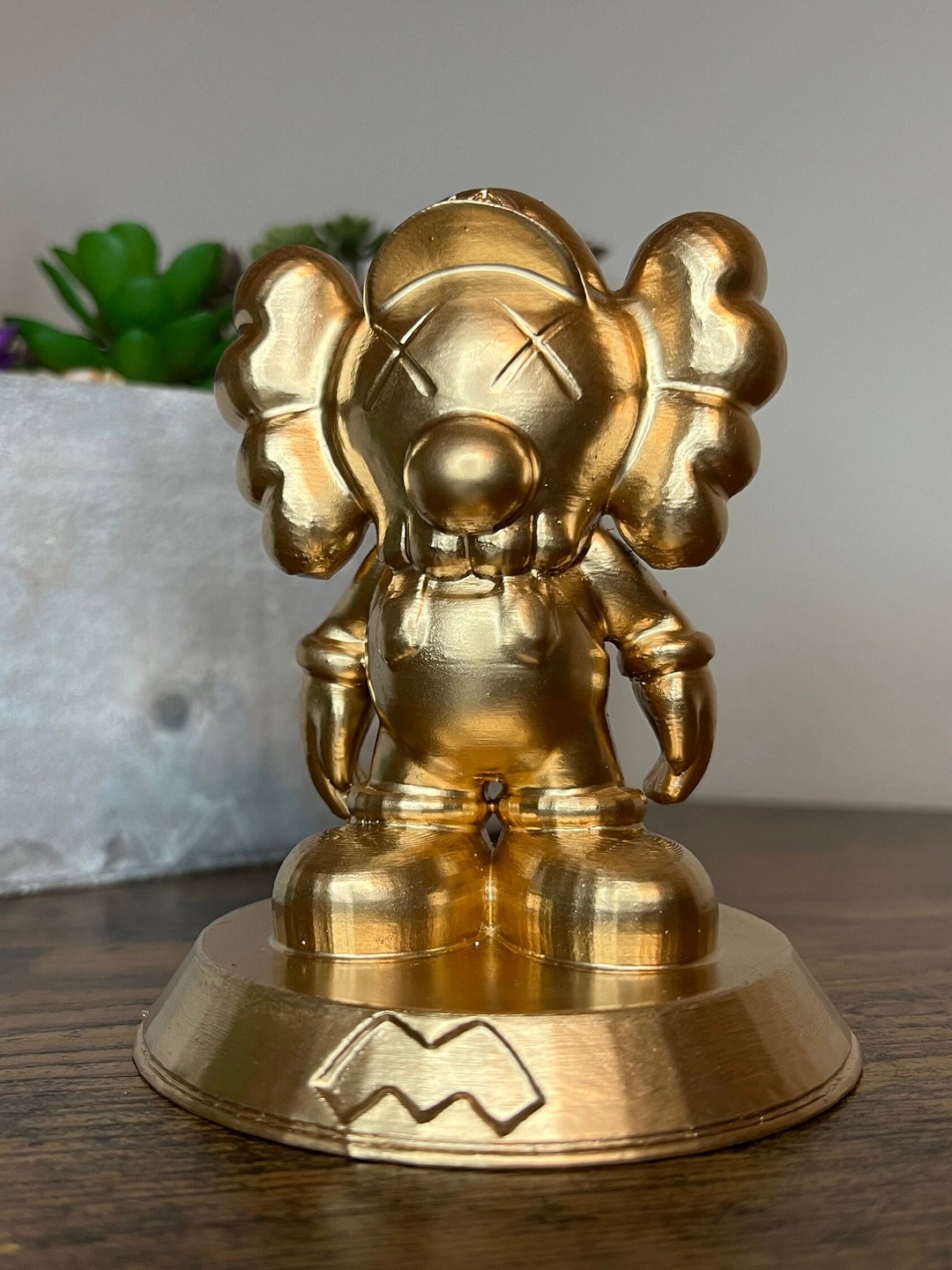 Kaws Mario Mashup Figurine - Modern Art Collectible - Contemporary Home ...
