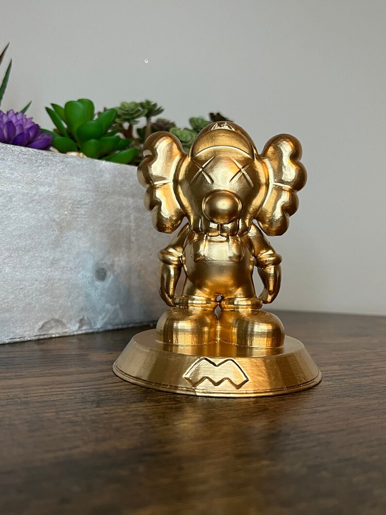 Kaws Mario Mashup Figurine - Modern Art Collectible - Contemporary Home ...