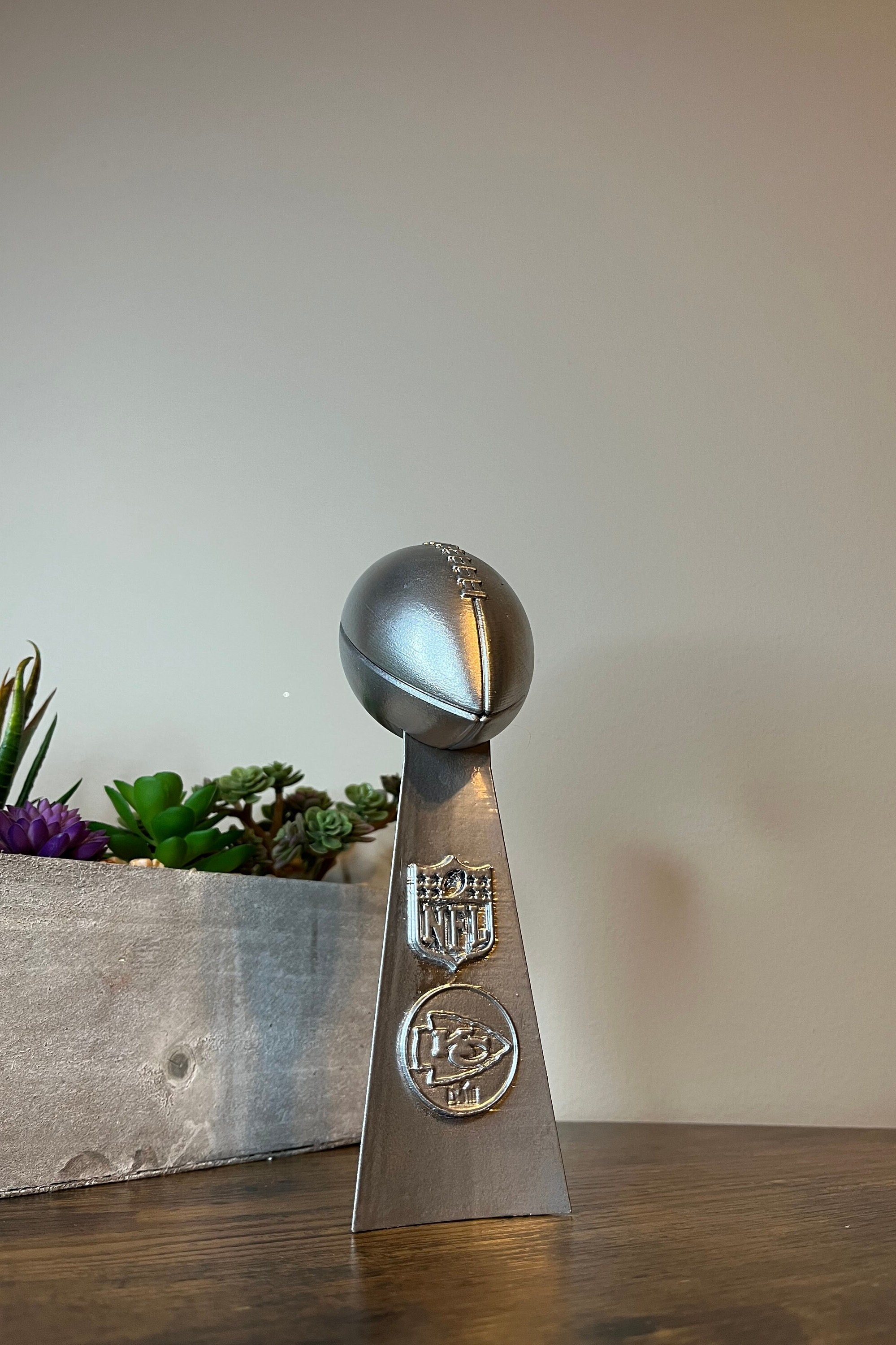 3D Printed Super Bowl LVIII Inspired Trophy With Kansas City Chiefs ...