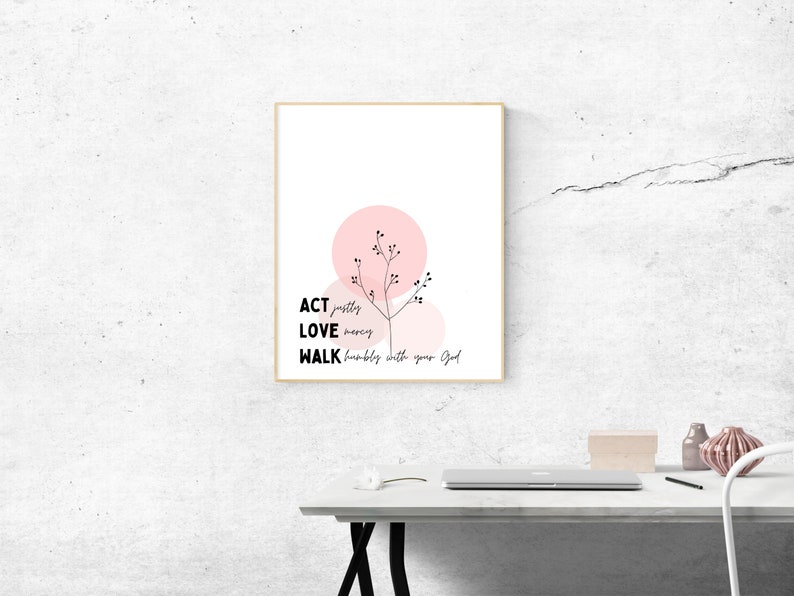 Digital Bible Verse Wall Art, Printable, Room Decor, Simplistic Decor ...