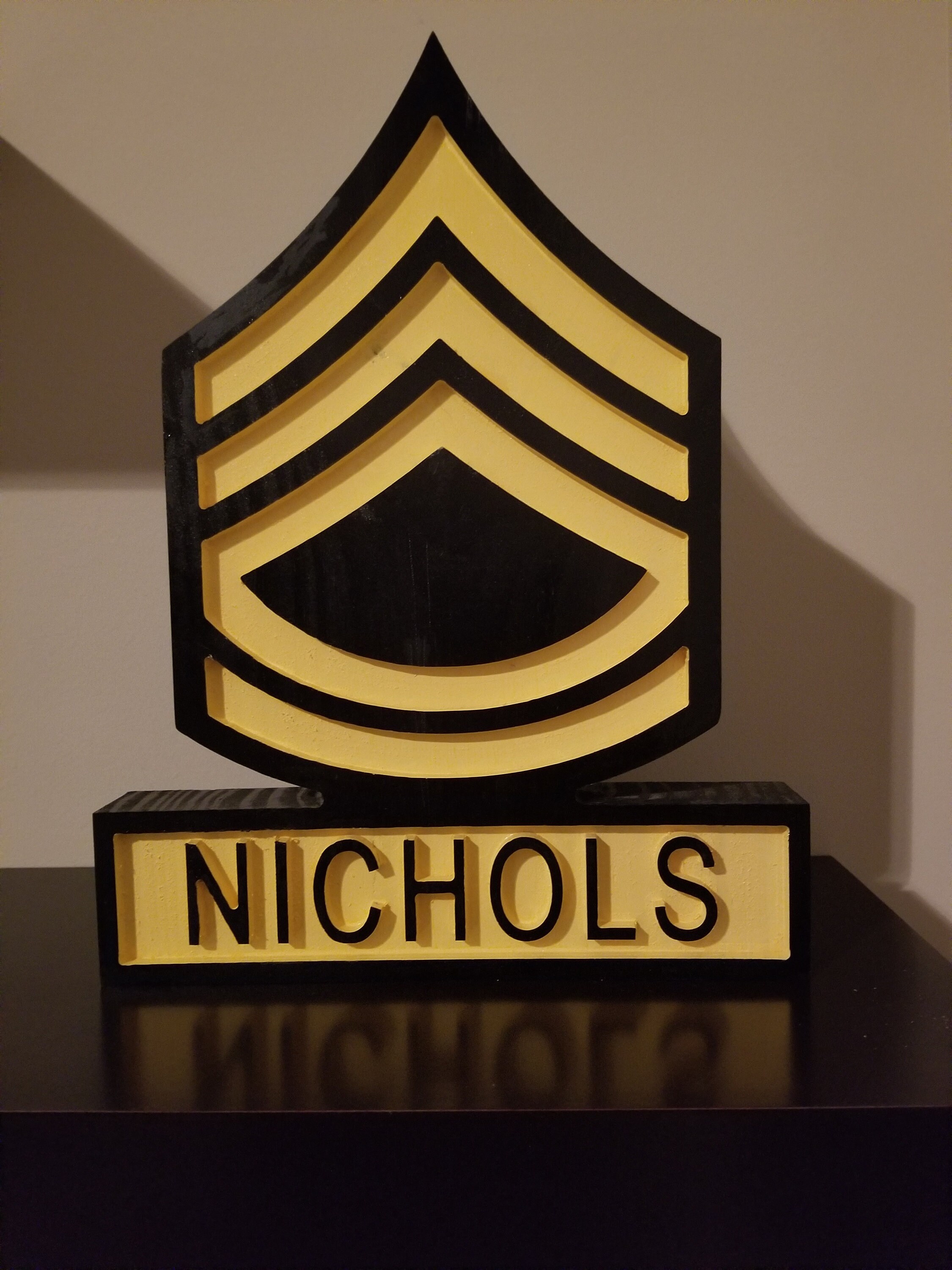 Armed Forces/military Standing Rank and Name Plaque customized for Your ...