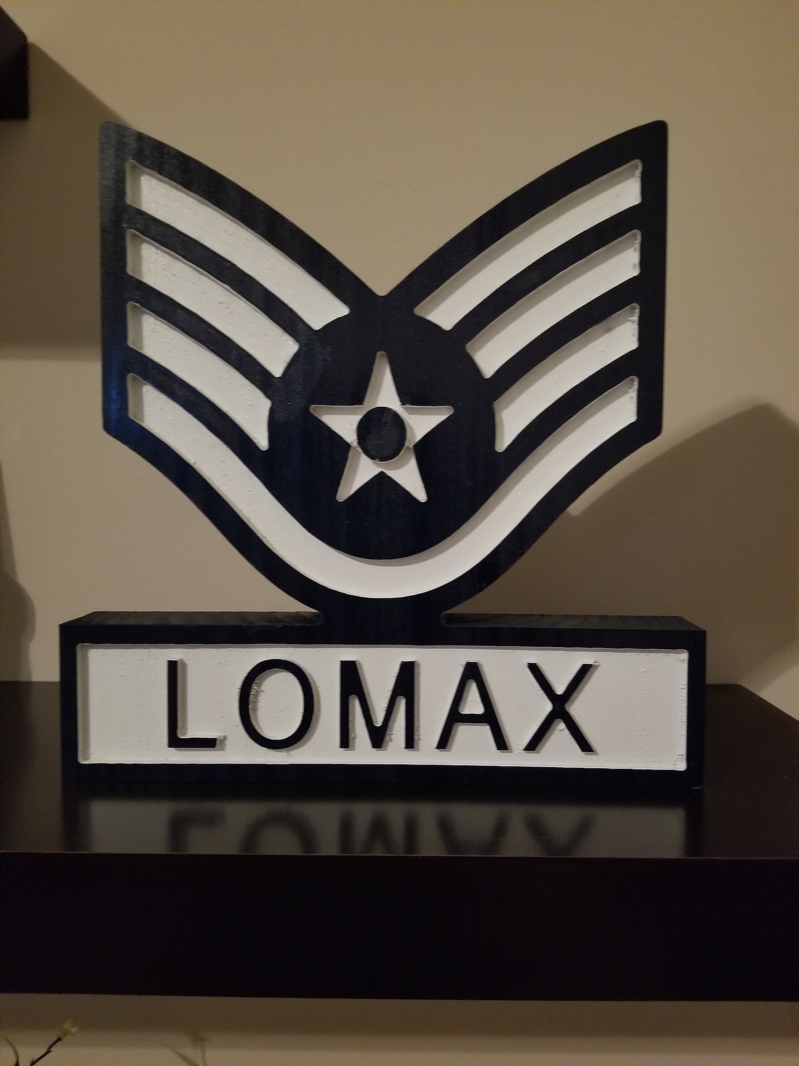 Armed Forces/military Standing Rank and Name Plaque (customized for ...