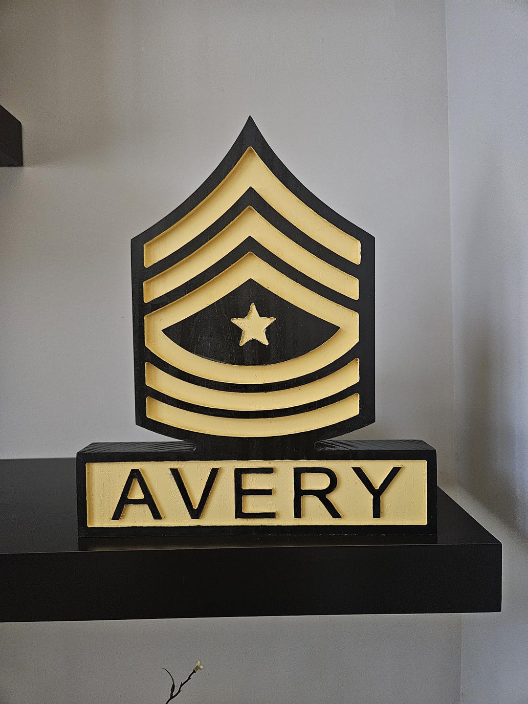 Armed Forces/military Standing Rank and Name Plaque (customized for ...