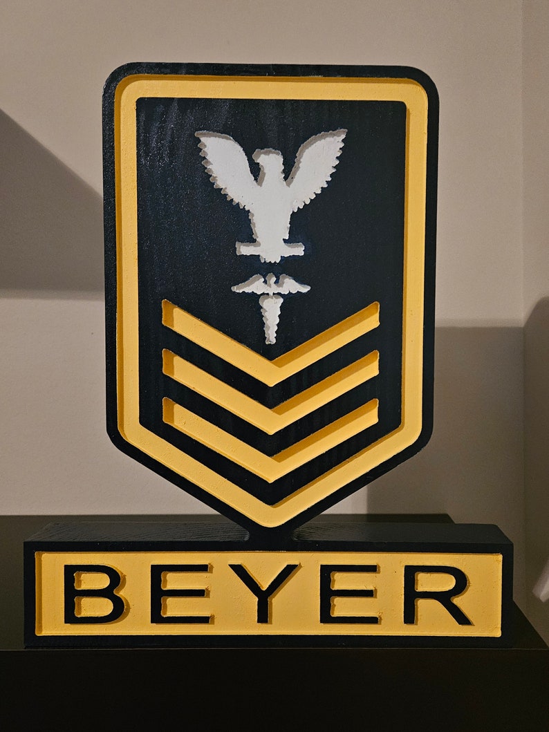 Armed Forces/military Standing Rank and Name Plaque customized for Your ...