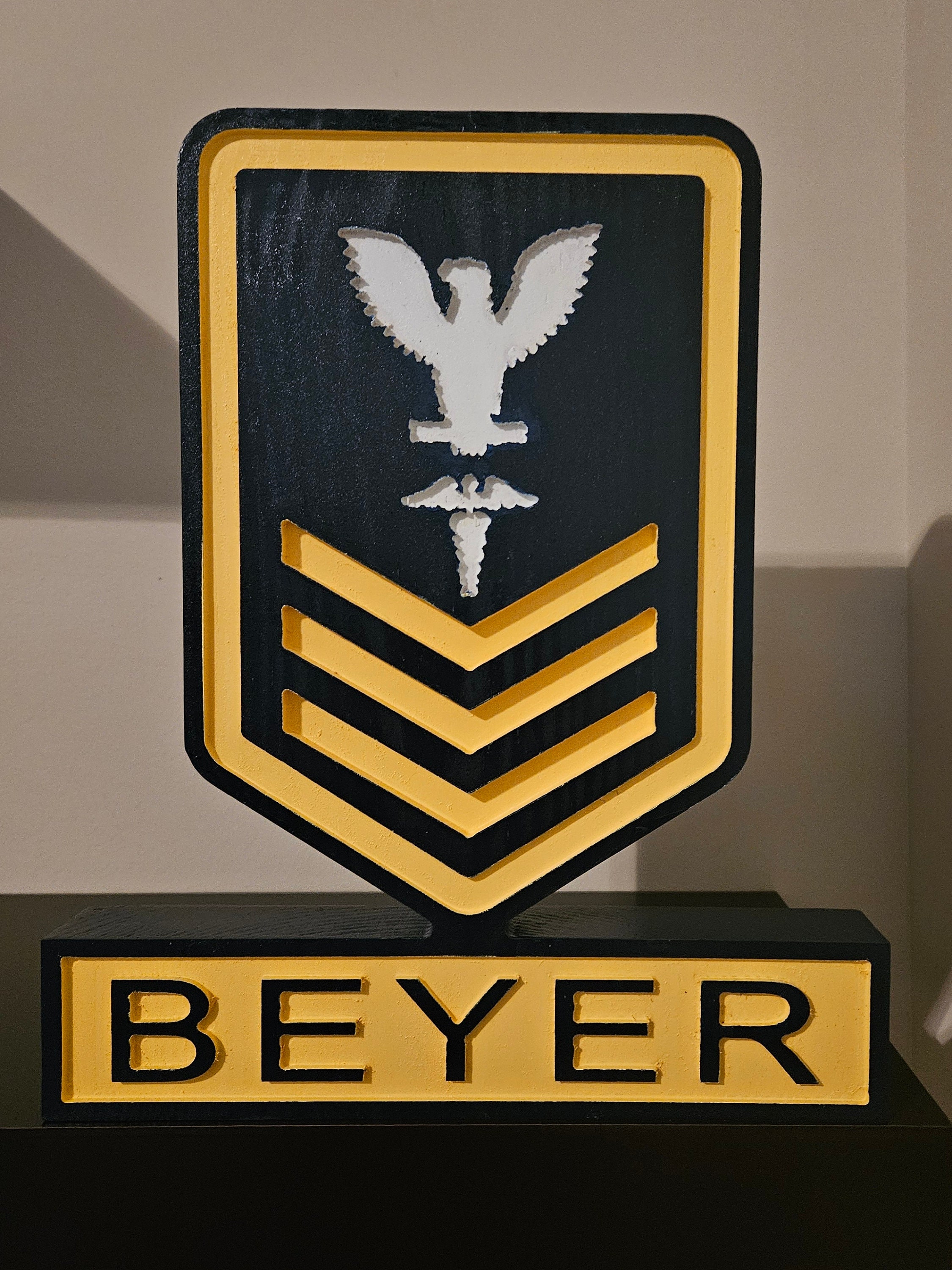 Armed Forces/military Standing Rank and Name Plaque customized for Your ...