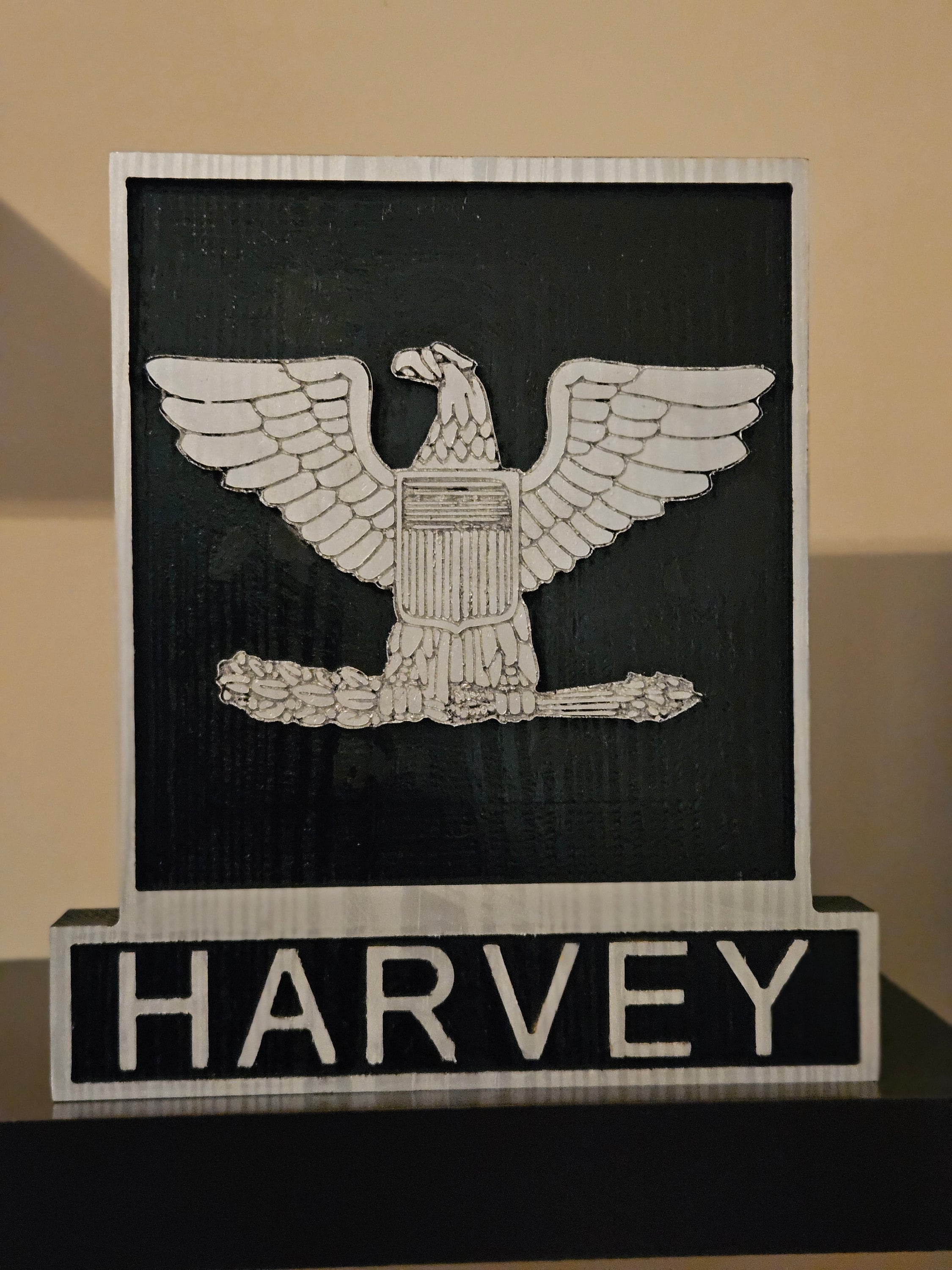 Armed Forces/military Standing Rank and Name Plaque (customized for ...