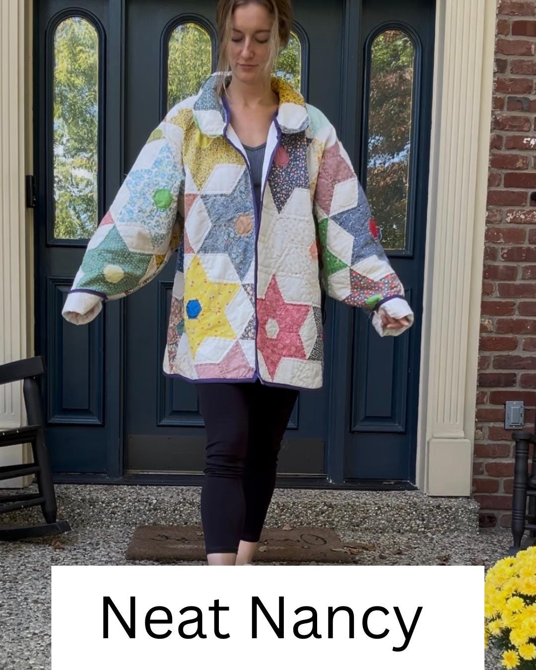 Vintage Custom Quilt Jacket, Jacket Made From Old Quilt, Upcycled Quilt ...