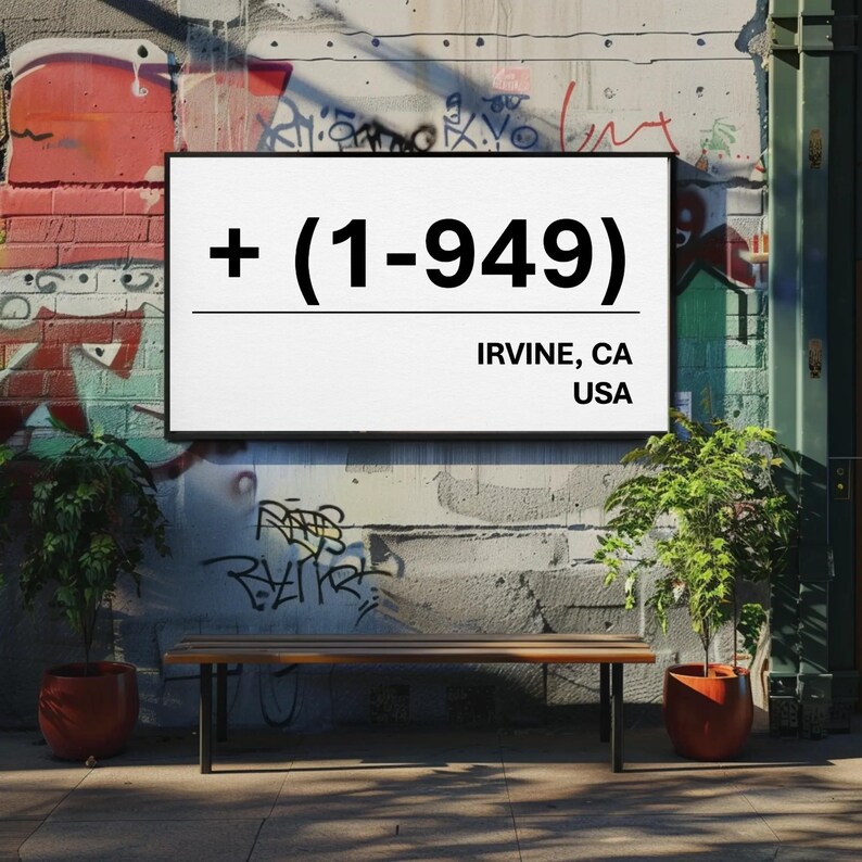 Area Code 949 Design PNG for Irvine California USA - Digital Download ...