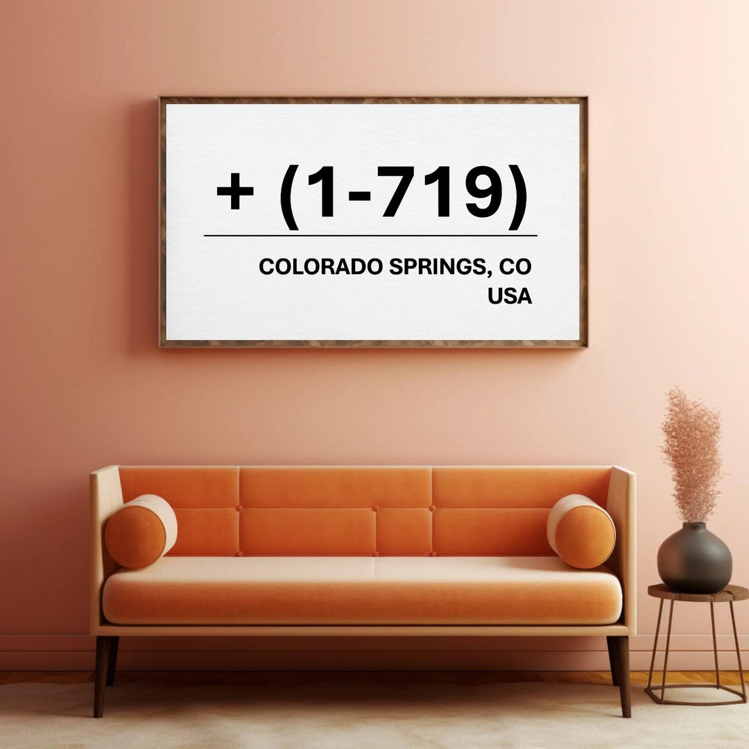 Area Code 719 Design PNG for Colorado Springs Colorado USA - Digital ...