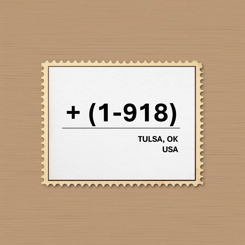 Area Code 918 Design PNG for Tulsa Oklahoma USA - Digital Download for ...