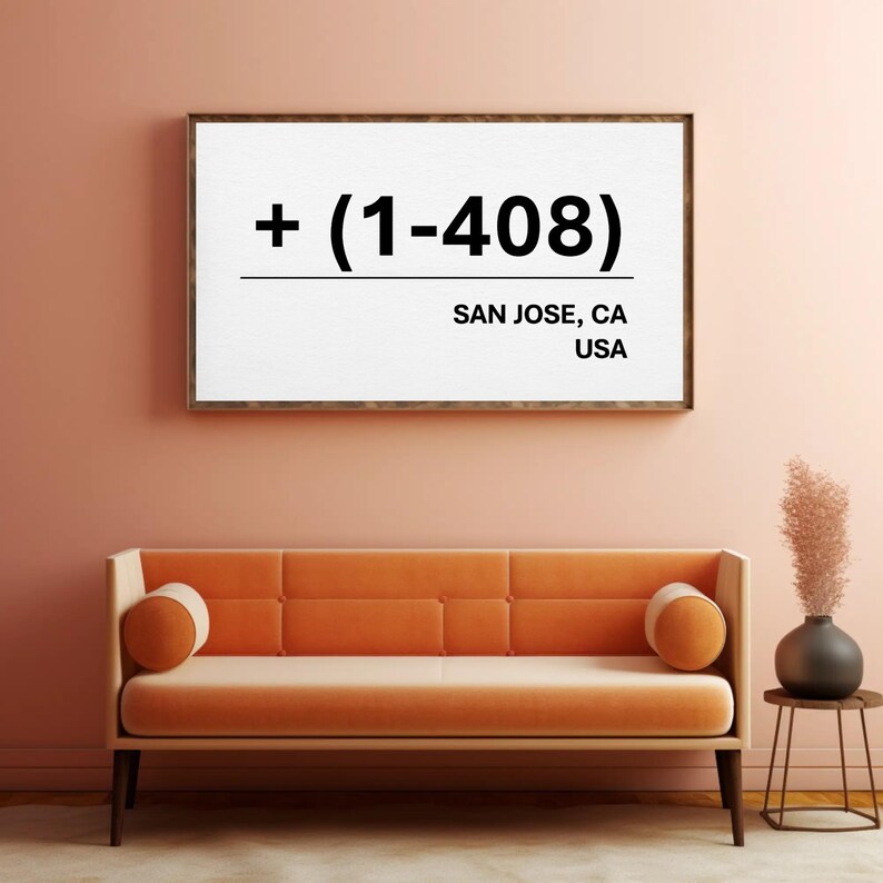 Area Code 408 Design PNG for San Jose California USA - Digital Download ...