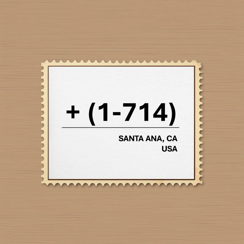 Area Code 714 Design PNG for Santa Ana California USA Digital Download ...