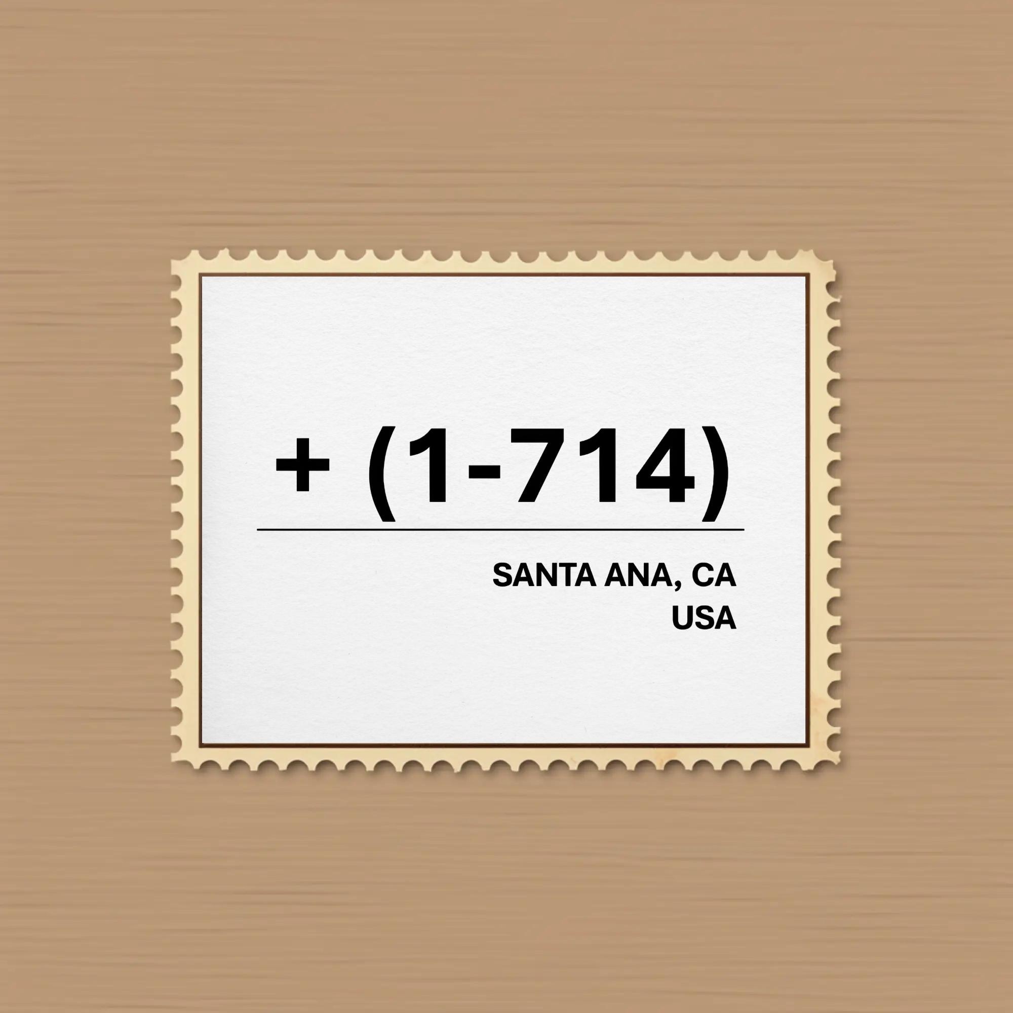 Area Code 714 Design PNG for Santa Ana California USA Digital Download ...