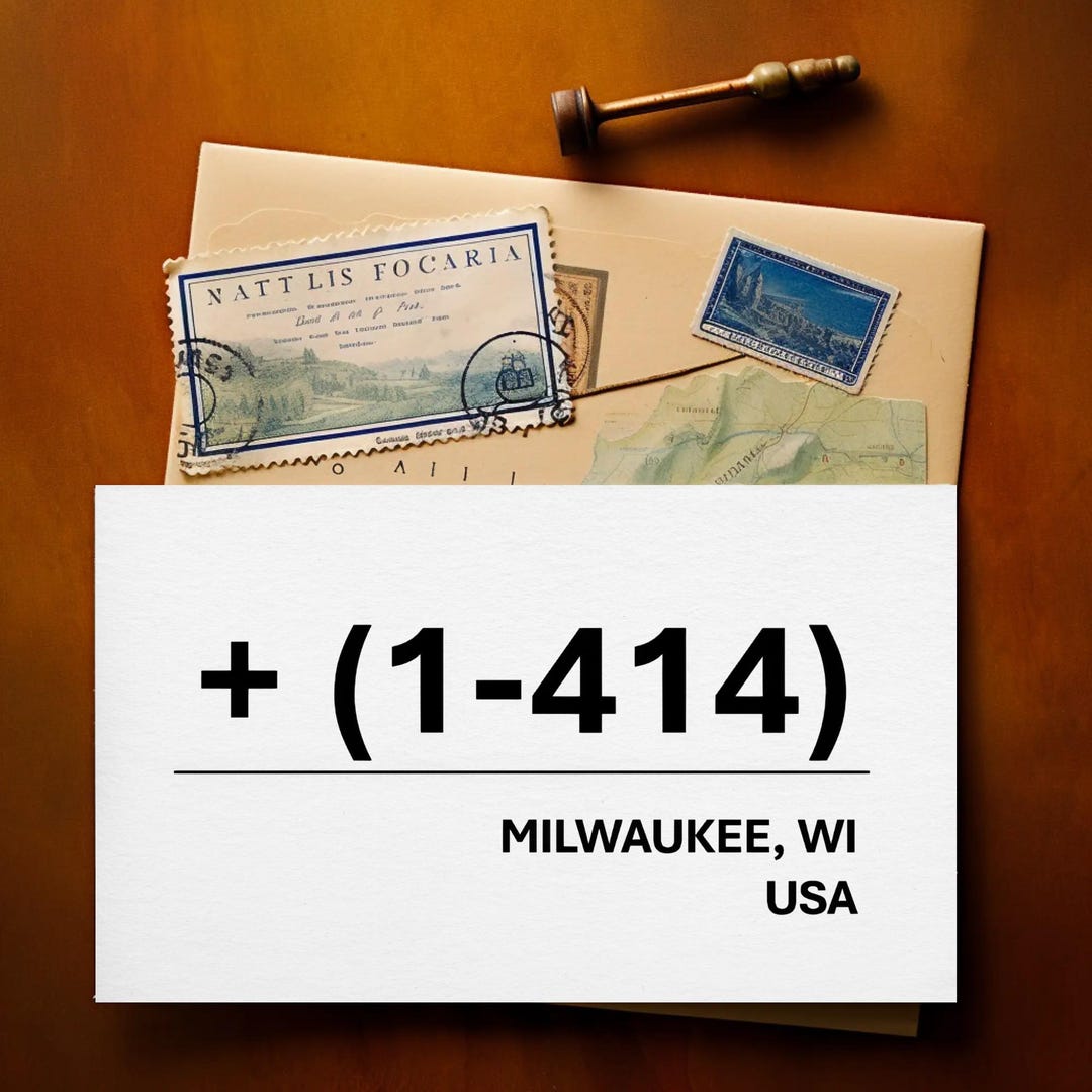 Area Code 414 Design PNG for Milwaukee Wisconsin USA - Digital Download ...