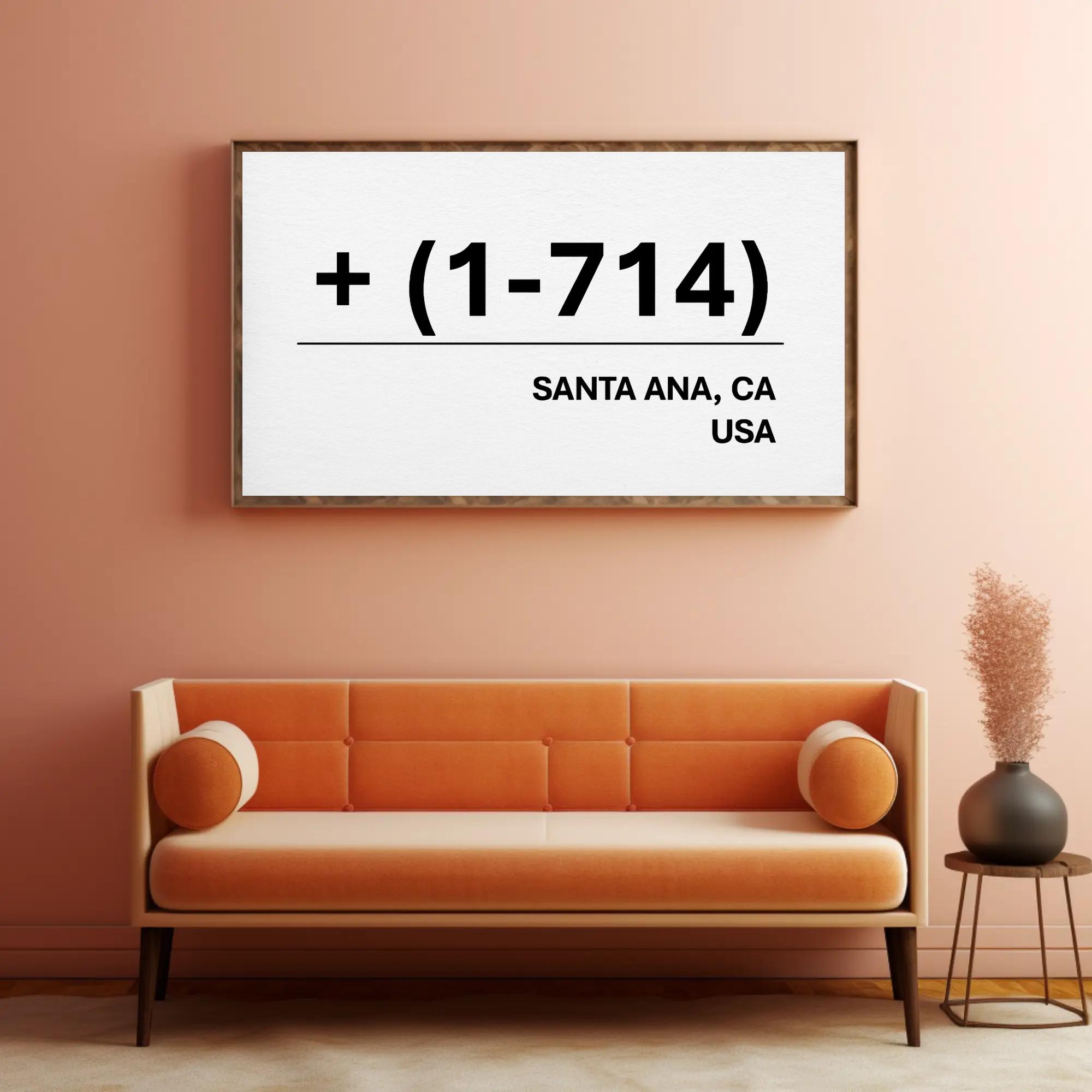 Area Code 714 Design PNG for Santa Ana California USA Digital Download ...