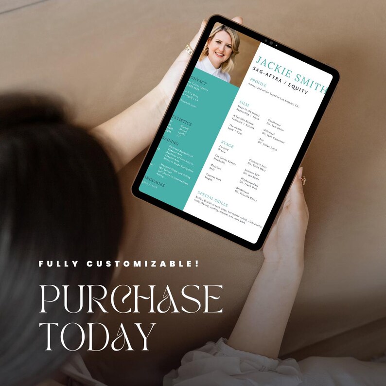 Acting Resume Template: Modern Canva Design for Performers - Etsy Australia