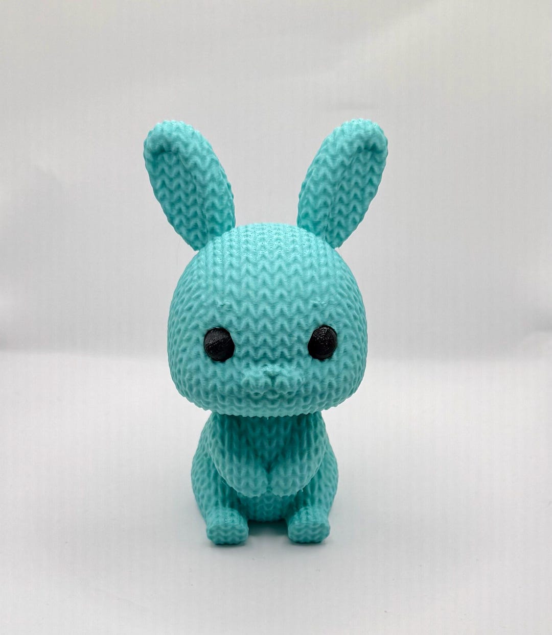 Knitted Teal Easter Bunny | 3d Printed | Easter Basket - Etsy