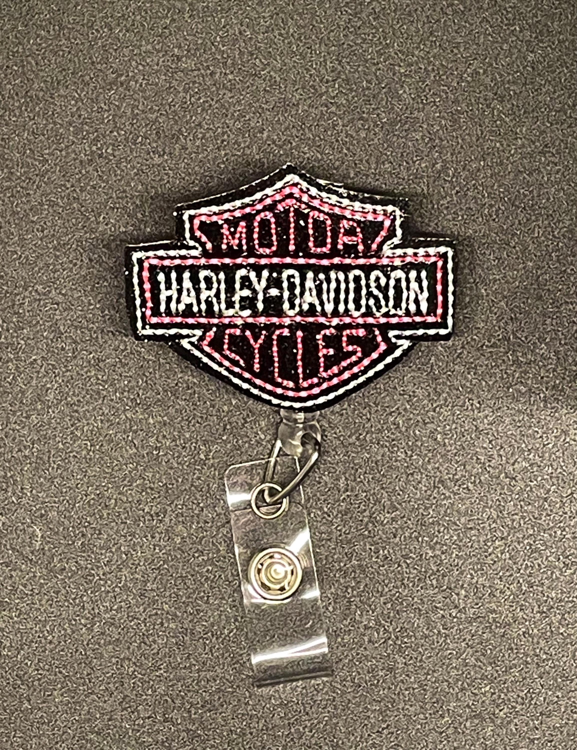Harley Davidson in Pink Biker Badge Reel - Etsy