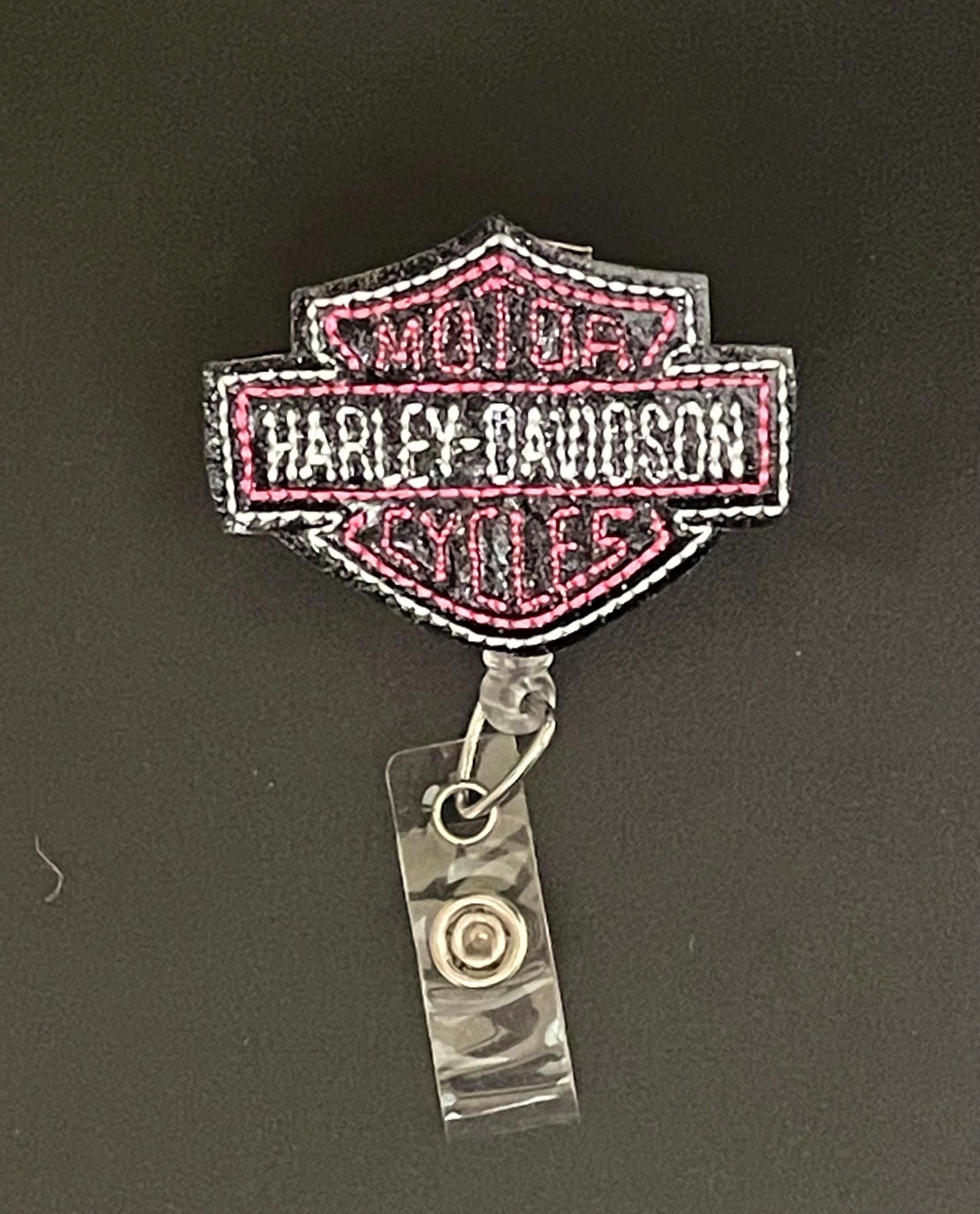 Harley Davidson in Pink Biker Badge Reel - Etsy