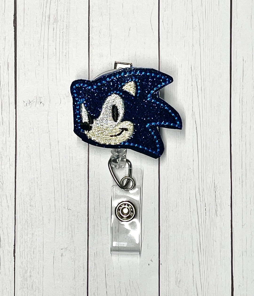 Sonic the Hedgehog Blue Glitter Badge Reel - Etsy