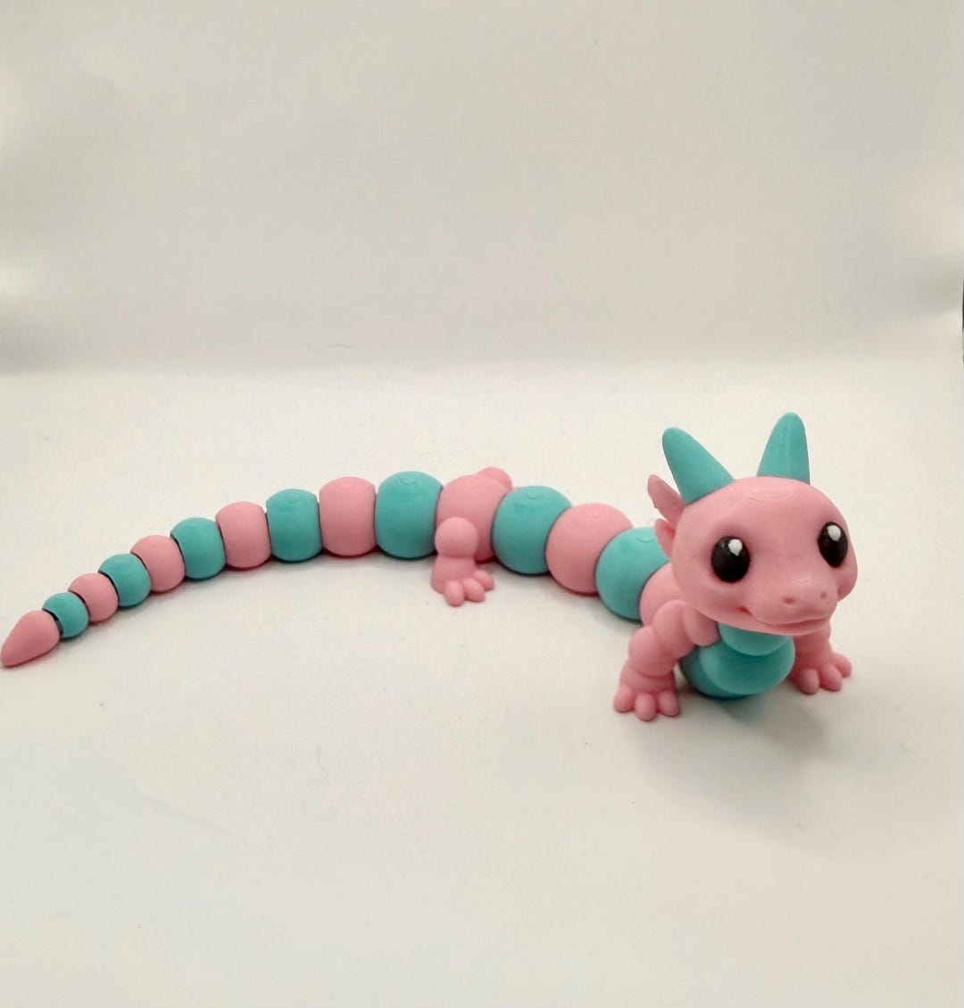 Articulated Axolotl Cotton Candy Fidget Toy| 3d Printed - Etsy