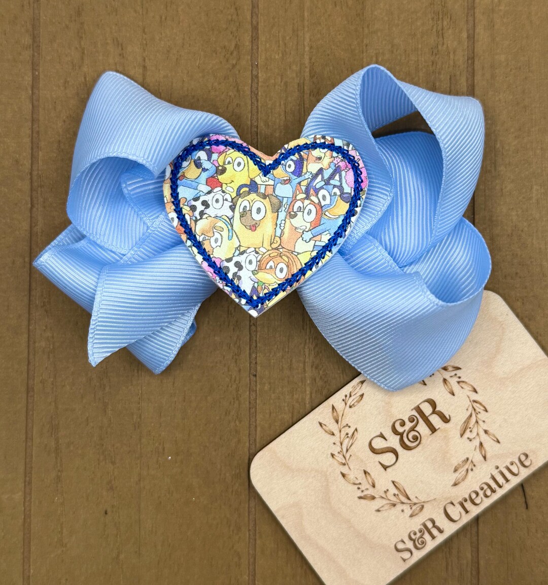 Bluey and Friends Light Blue Hair Bow - Etsy