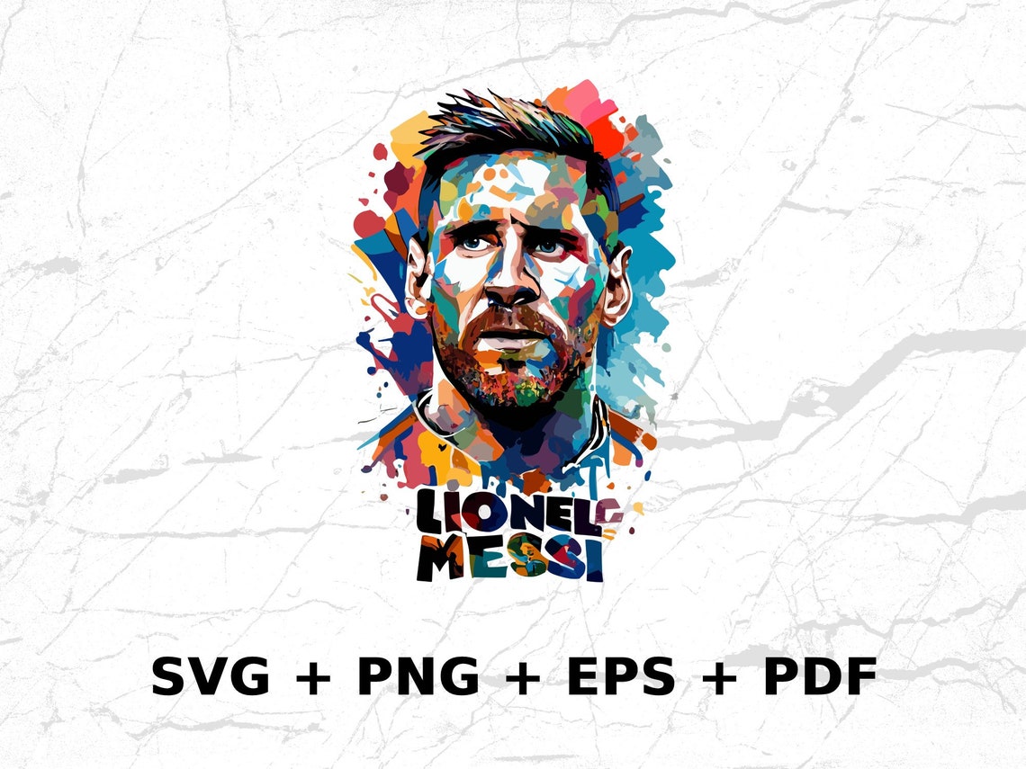 Lionel Messi SVG PNG EPS, Commercial Use Clipart Vector Graphics for ...