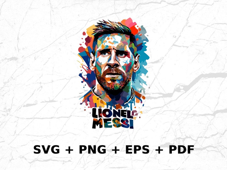 Lionel Messi SVG PNG EPS, Commercial Use Clipart Vector Graphics for ...