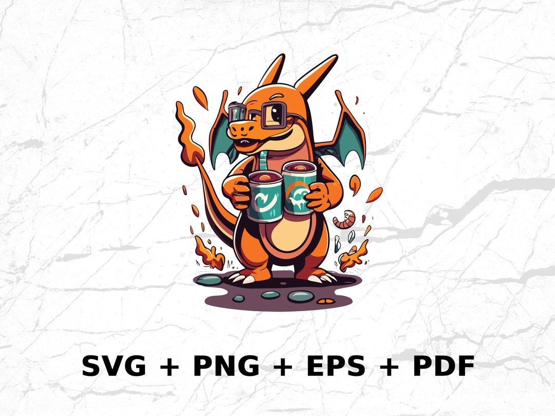 Charizard SVG PNG EPS Commercial Use Clipart Vector Graphics - Etsy