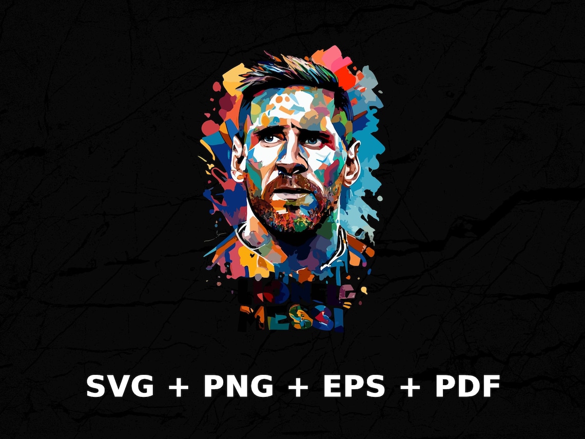 Lionel Messi SVG PNG EPS, Commercial Use Clipart Vector Graphics for ...
