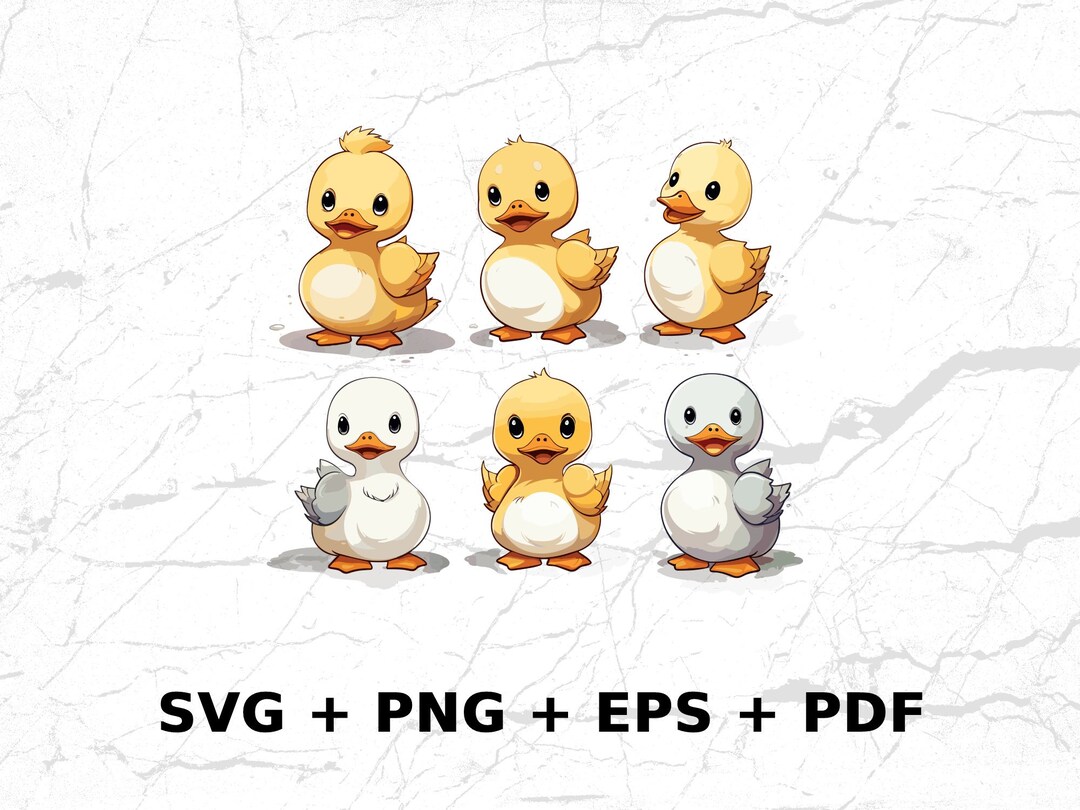 Duck SVG PNG EPS Commercial Use Clipart Vector Graphics for - Etsy