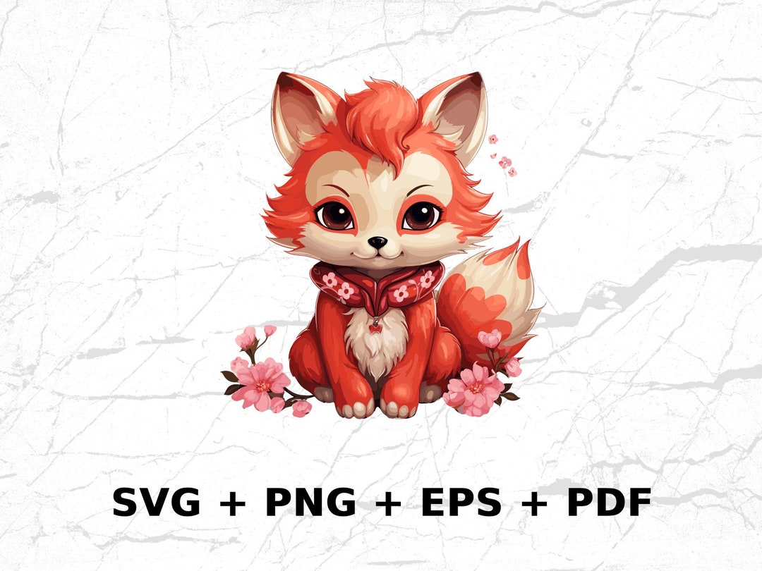 Red Fox SVG PNG EPS Commercial Use Clipart Vector Graphics - Etsy
