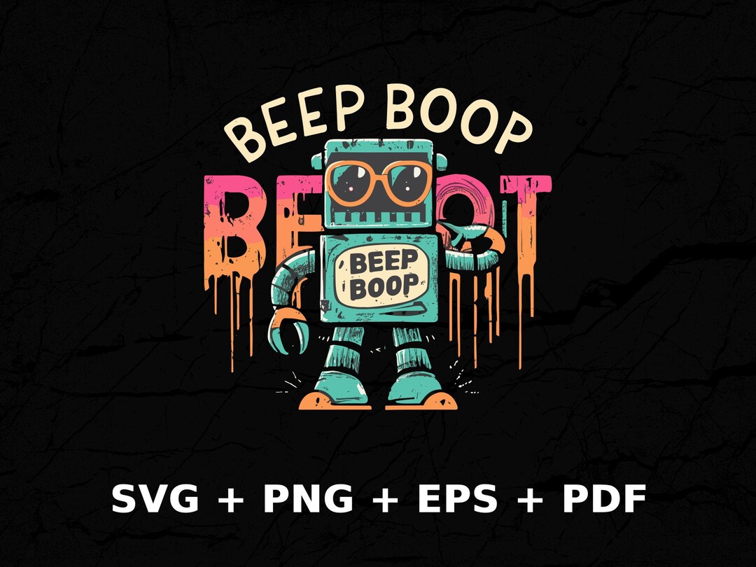 Beep Boop SVG PNG EPS Commercial Use Clipart Vector Graphics - Etsy