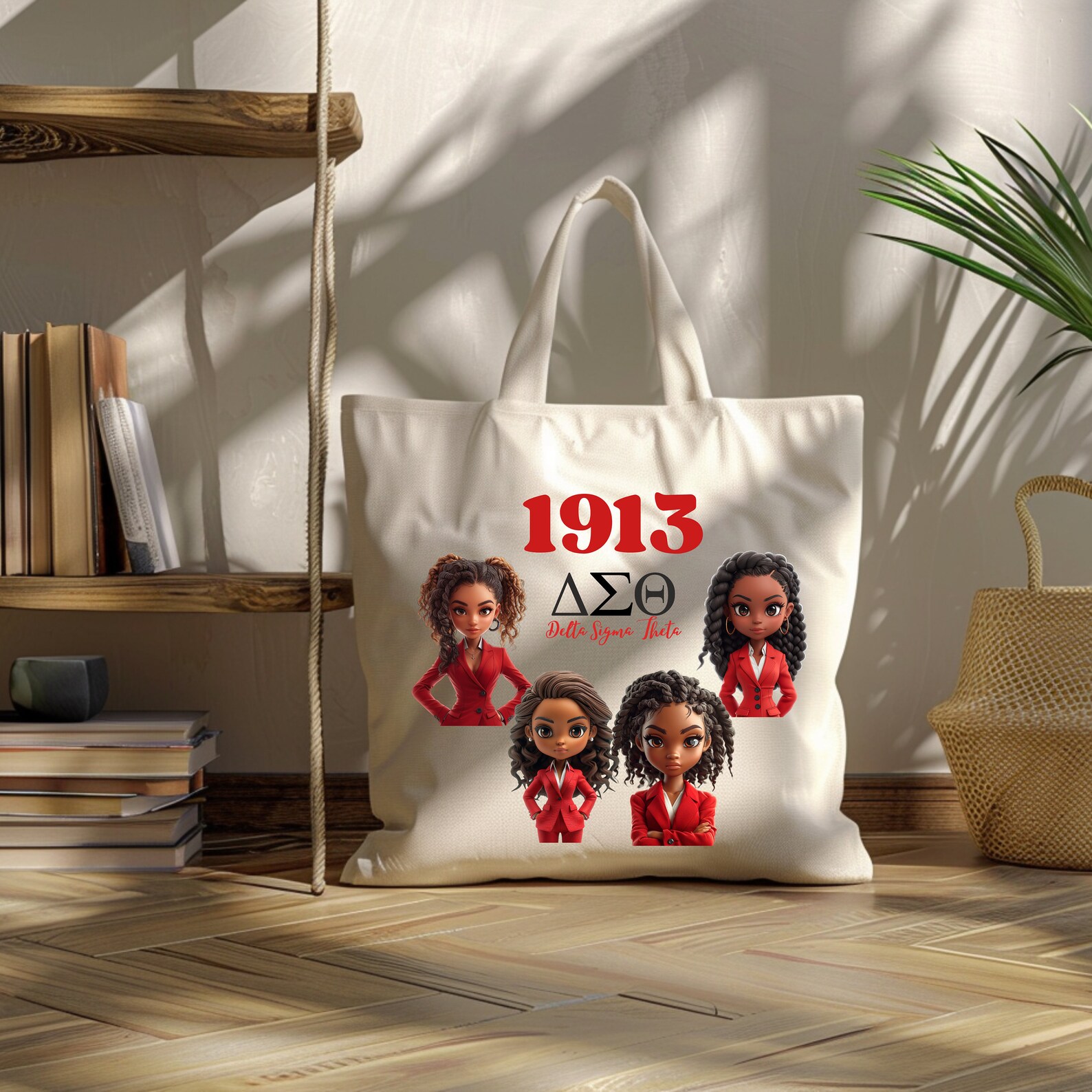 Delta Sigma Theta Chibi PNG: Sorority Sister Design (digital Download ...