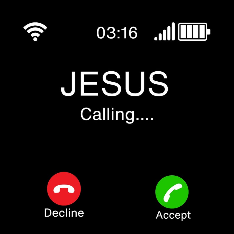 Jesus is Calling Clip Art: PNG & SVG Digital Download - Etsy