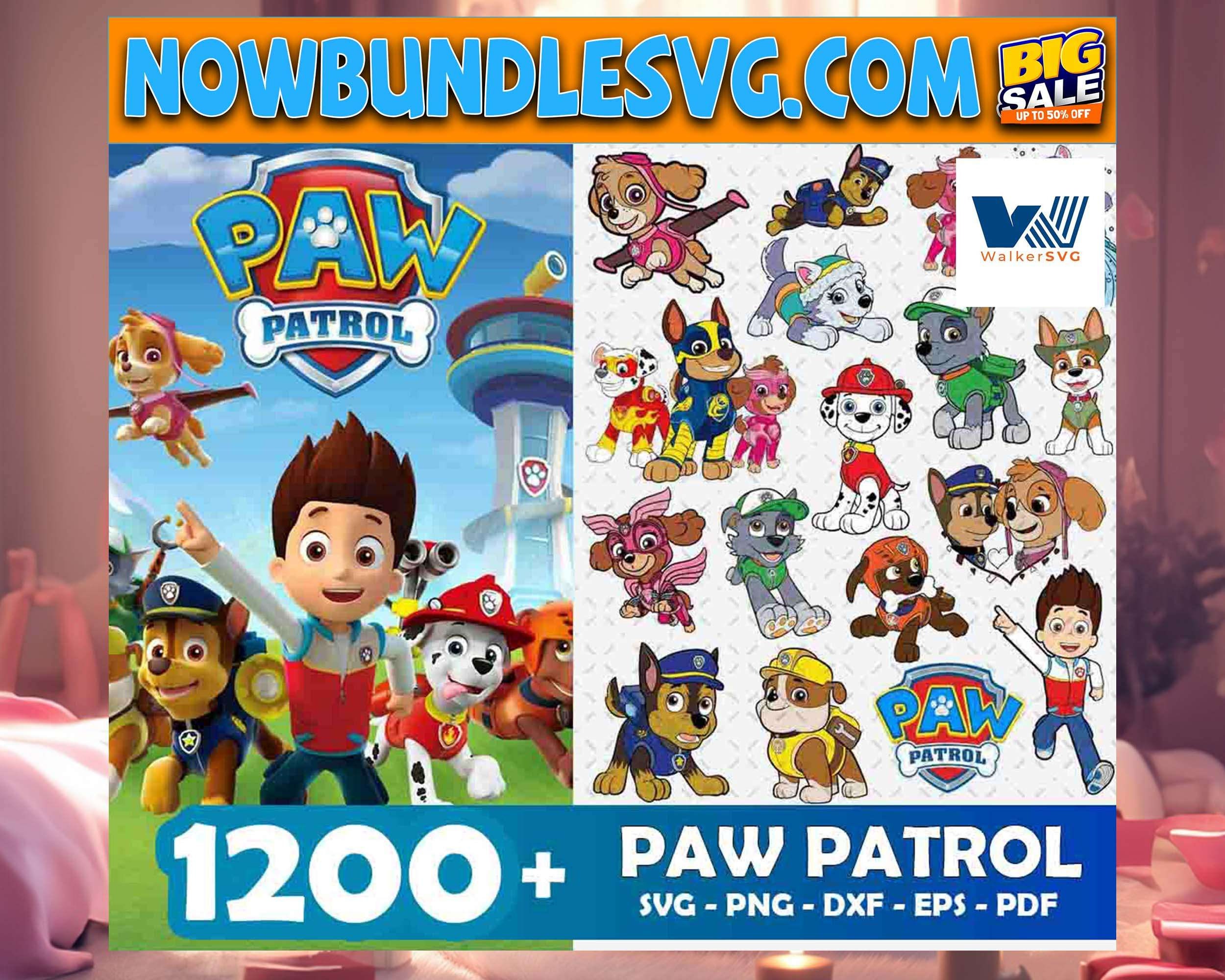 Paw Patrol SVG Bundle 1200 Files Paw Patrol SVG for Cricut - Etsy