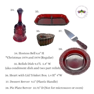 Avon Cape Cod Collection * Vintage Ruby Red Dinnerware *glassware ...