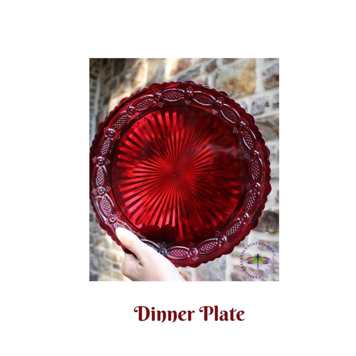 Vintage Avon Cape Cod Ruby Red Glass Dinnerware Set No. 3 (22 Pieces ...