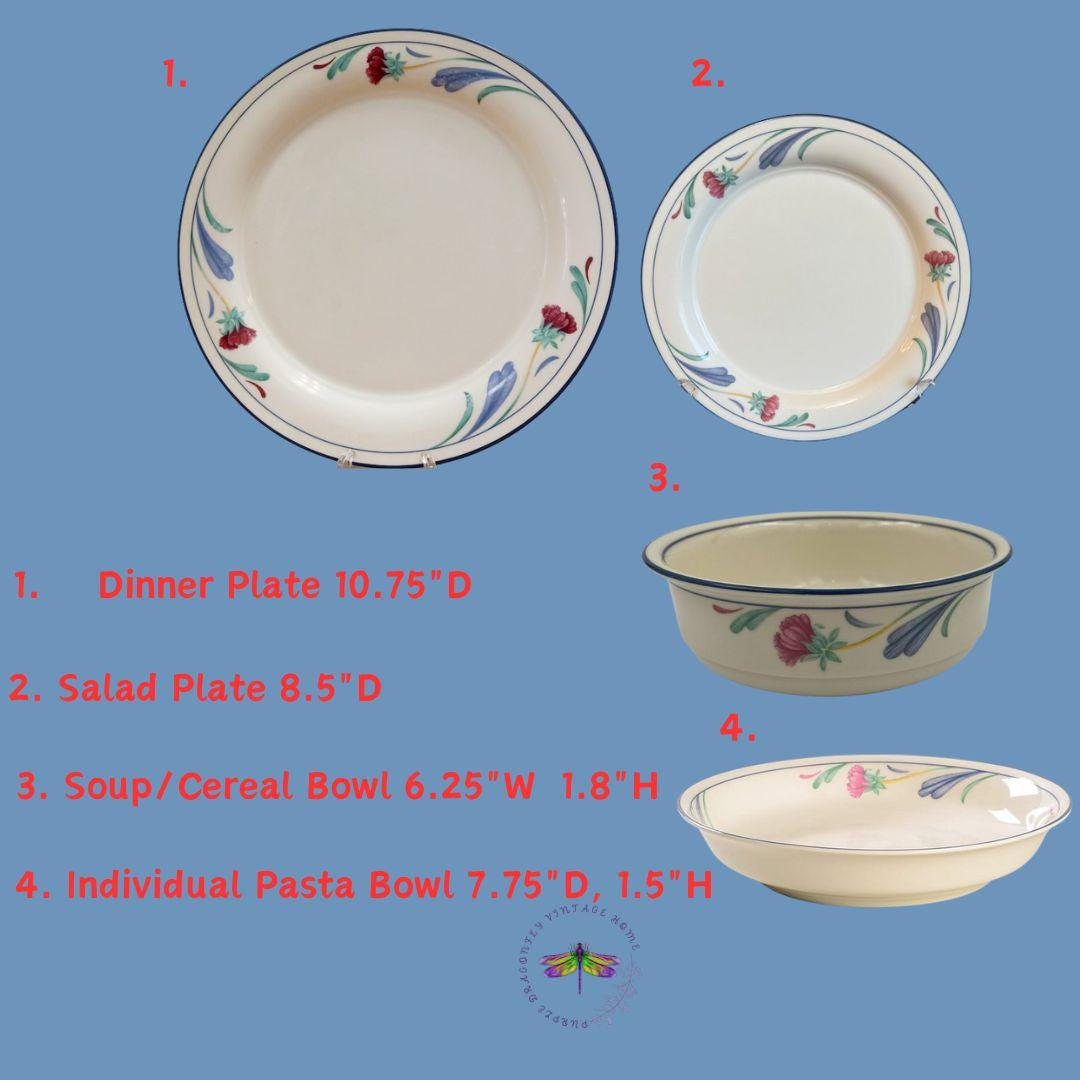 Lenox Poppies on Blue Dinnerware: Barnyard Collection Replacements - Etsy
