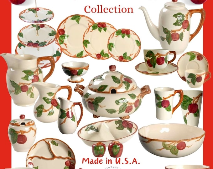 Franciscan Apple Dinnerware 48 Piece Set, Franciscan Apple Ware Dishes ...