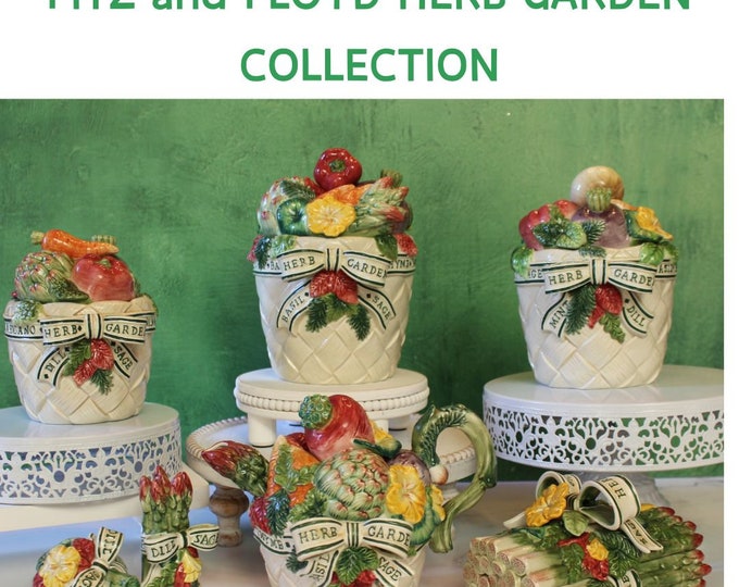 Fitz and Floyd Herb Garden Collection Vintage 1996 Fitz and Floyd Herb Garden Collection ...