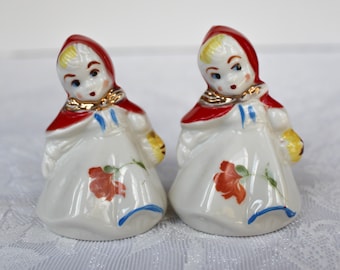 Iconic Hull Pottery Little Red Riding Hood, Tall Salt and Pepper ...
