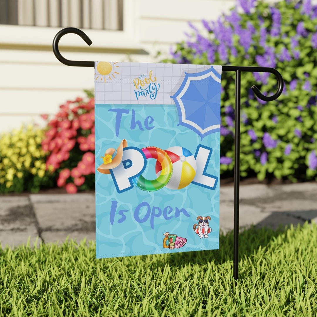 Funny 'pools Open' Yard Banner, Summer Pool Party Decor - Etsy