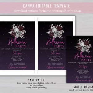 Dreadful Halloween Party Invitation for Adults and Teen, Editable ...