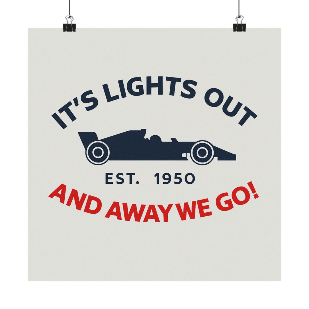 Formula 1 Racing Poster: 'lights Out' F1 Wall Art - Etsy