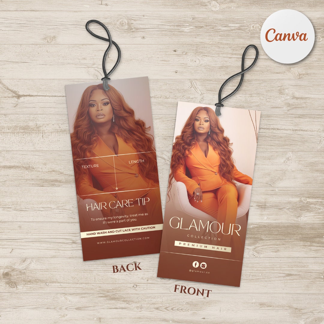 DIY Hair Hang Tag Template: Editable in Canva Editable Template for ...